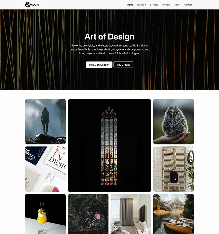 Concept Free Bootstrap 5 HTML5 CSS3 Portfolio Website Template 