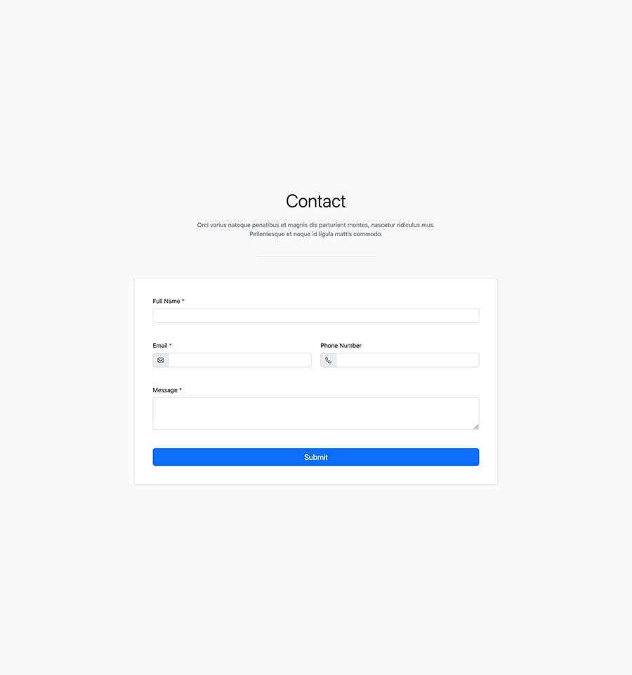 Bootstrap 5 Simple Contact Form Example BootstrapBrain