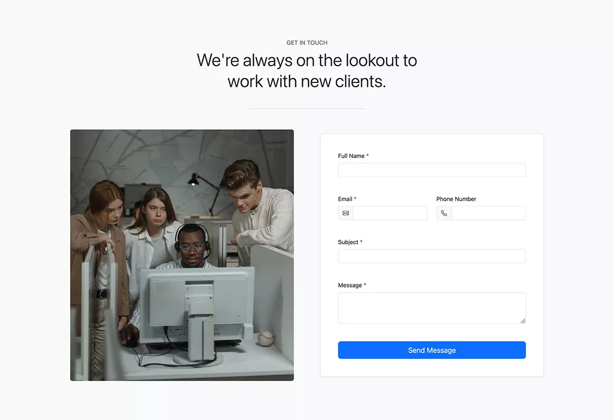 Bootstrap 5 Contact Form Template Example BootstrapBrain