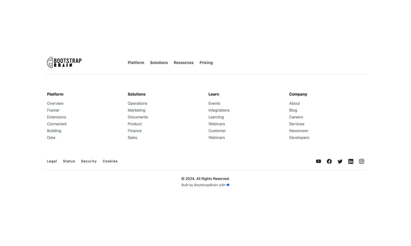 15 Best Free Bootstrap Footer Templates 2025 BootstrapBrain